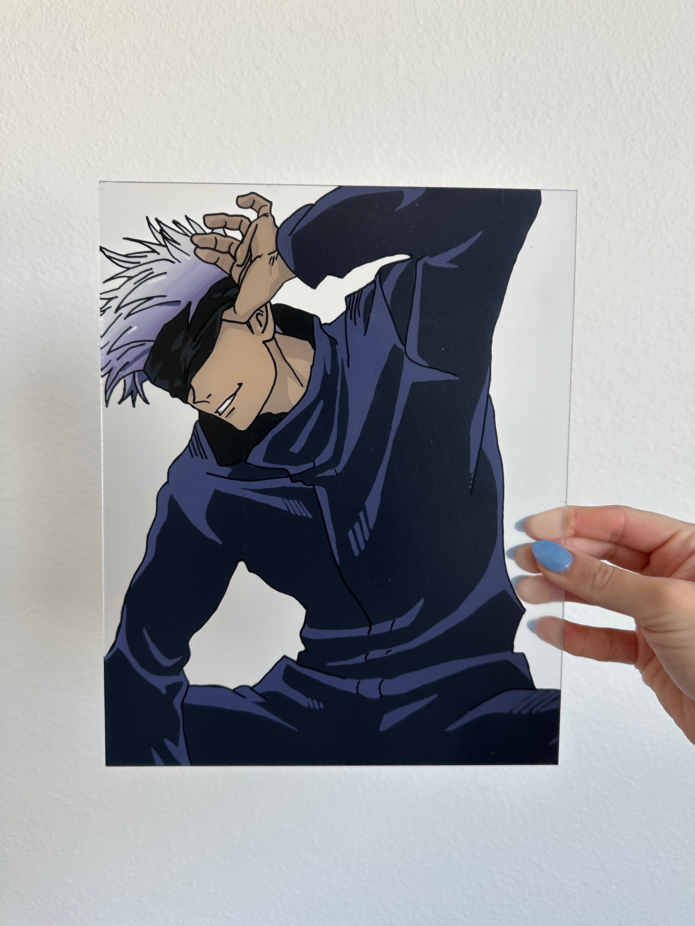 Satoru Gojo Jujutsu Kaisen Glass Art - Etsy