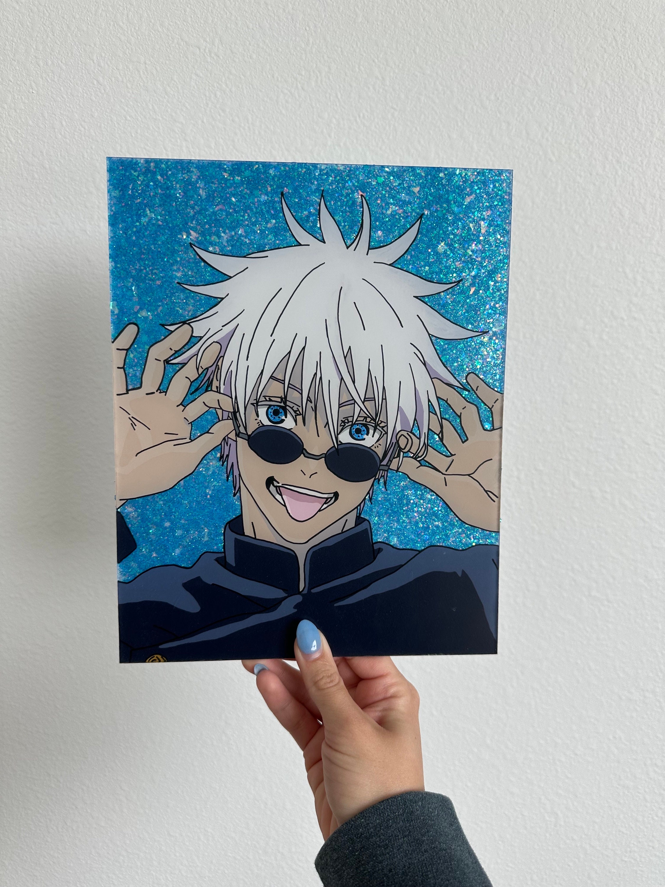 Satoru Gojo Jujutsu Kaisen Glass Art - Etsy Canada