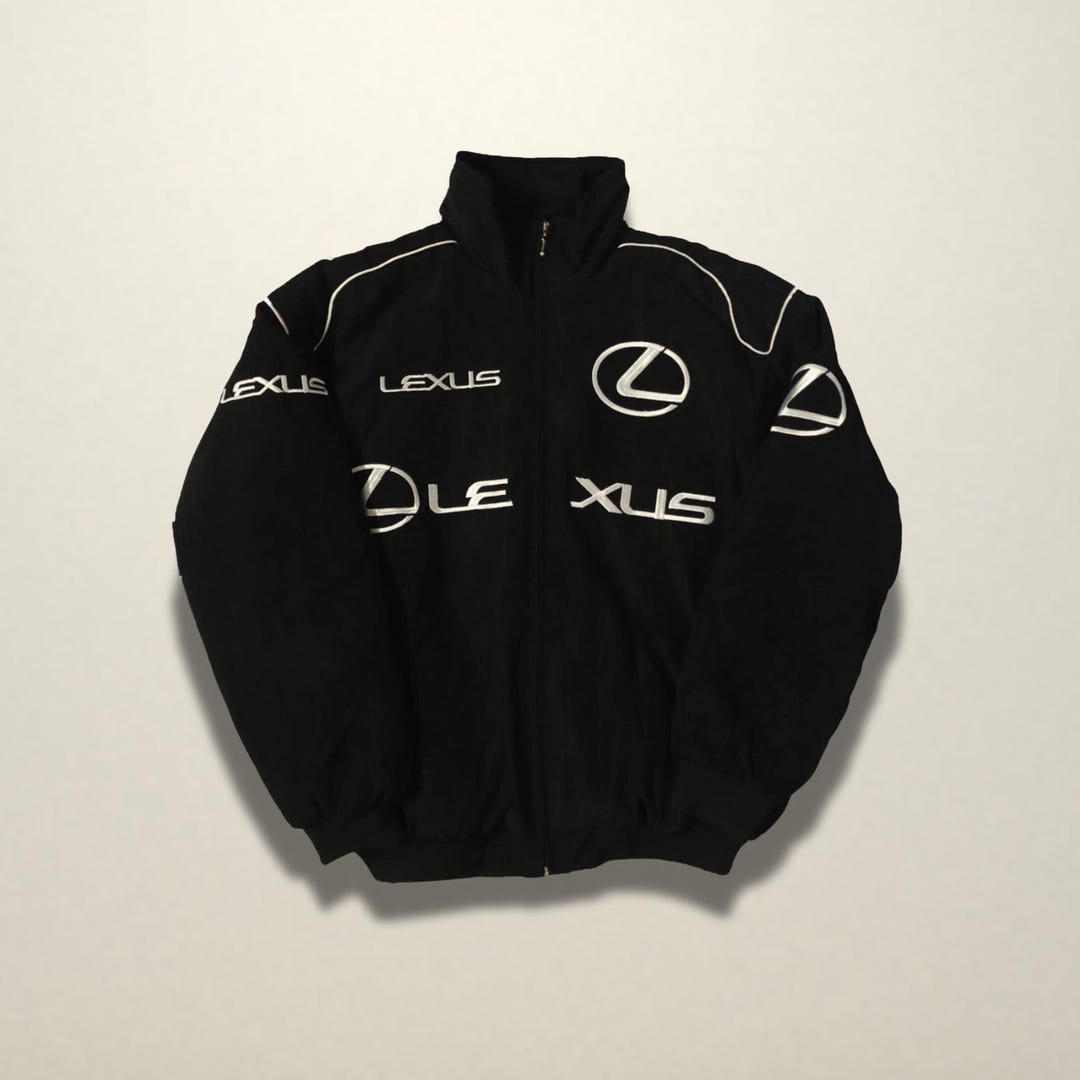 Vintage Lexus Racing Jacket – Black Embroidered Bomber – Motorsport ...