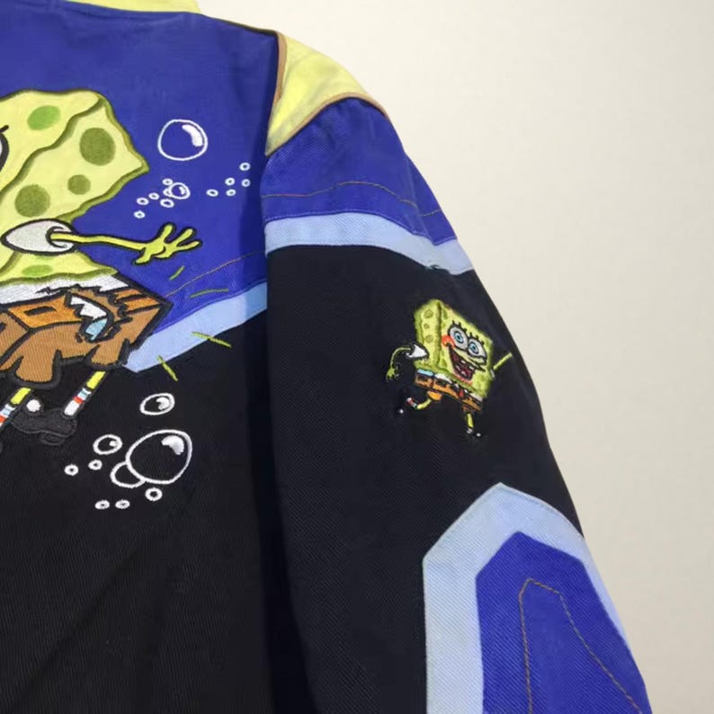 Vintage Spongebob Jacket | Unisex Streetwear Bomber | 2000s Retro ...