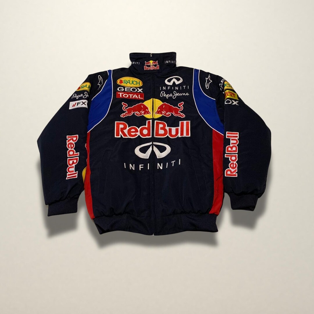 Red Bull Racing Jacket – Retro F1 Bomber, Classic Streetwear Style - Etsy