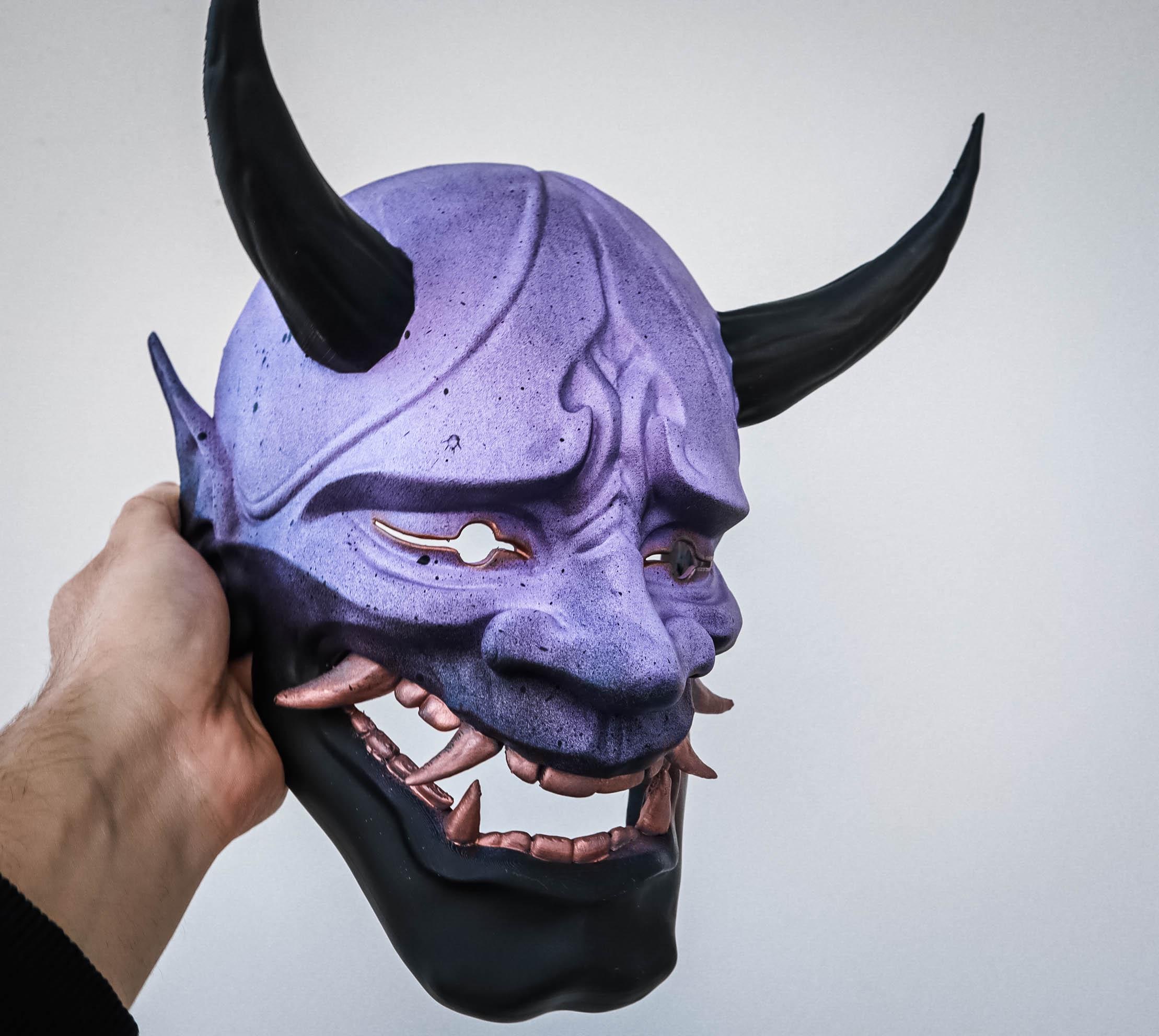 Oni Purple Demon Traditional Japanese Wearable or Decorative Mask - Etsy