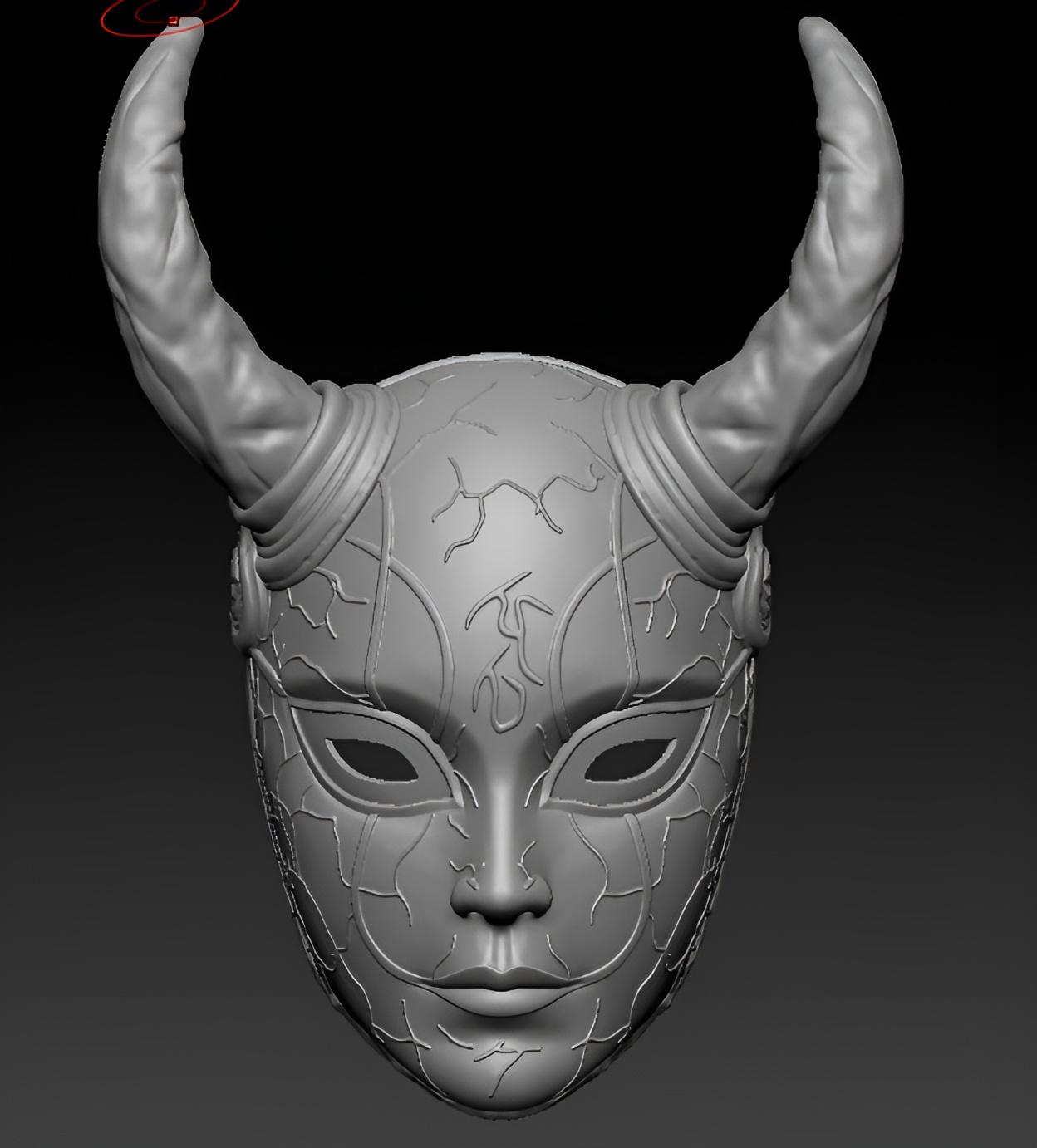 3D Printable Hannya Oni Mask STL File - Cyberpunk Samurai Cosplay - Etsy