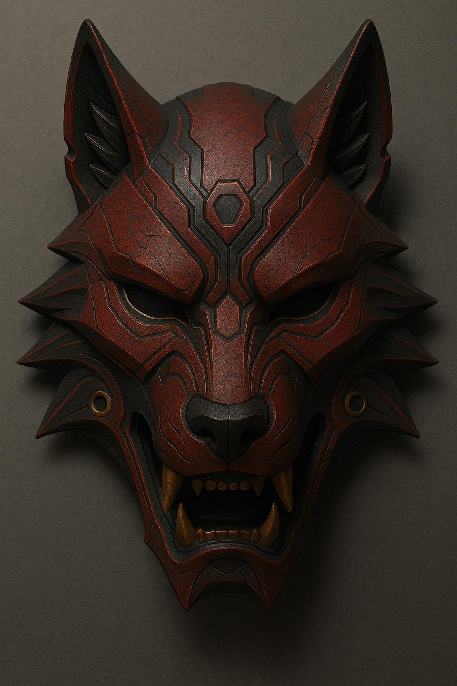 Cyberpunk Wolf Mask STL File – Futuristic 3D Printable Helmet for ...