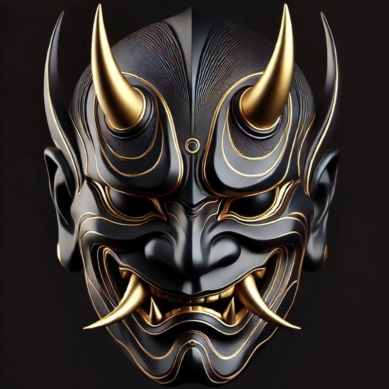 Oni Face Mask - Etsy