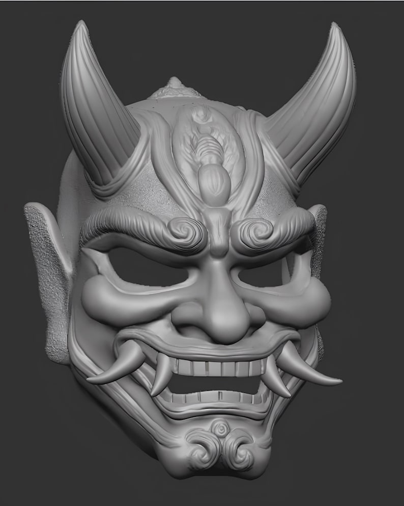 Japanese Traditional Hannya - Samurai Oni Wearable Mask Stl 3D Print ...