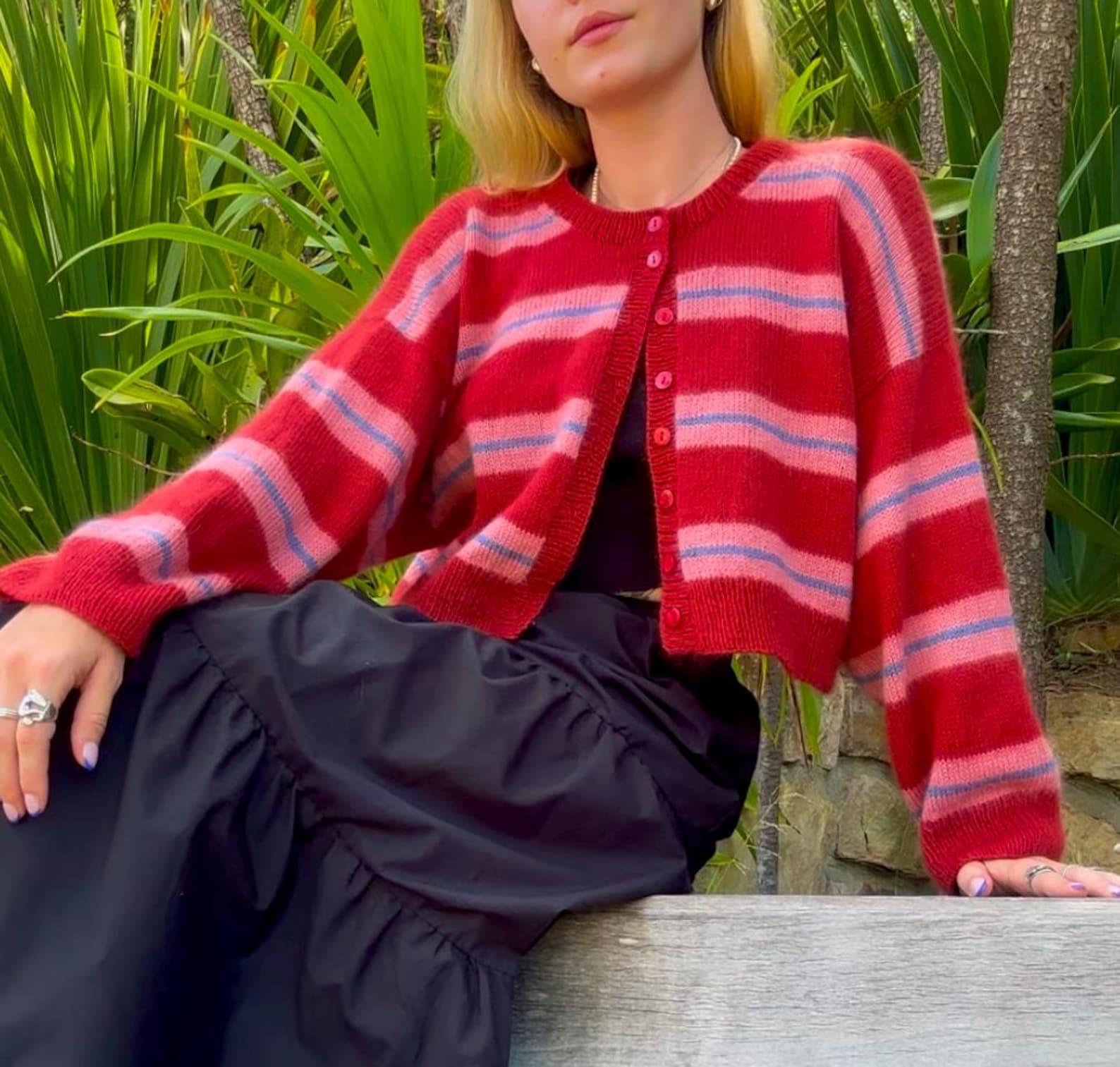 Just My Stripe Cardigan Knitting Pattern - Etsy