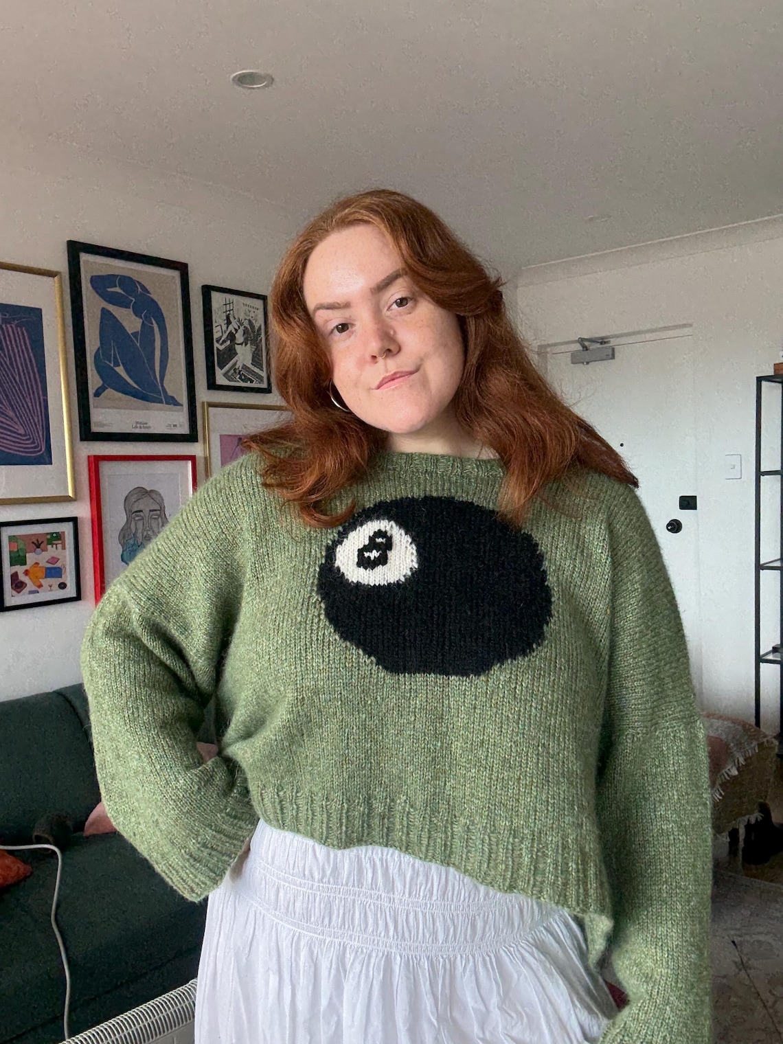Too Cool for Pool Sweater Knitting Pattern (8-ball Graphic Sweater) - Etsy