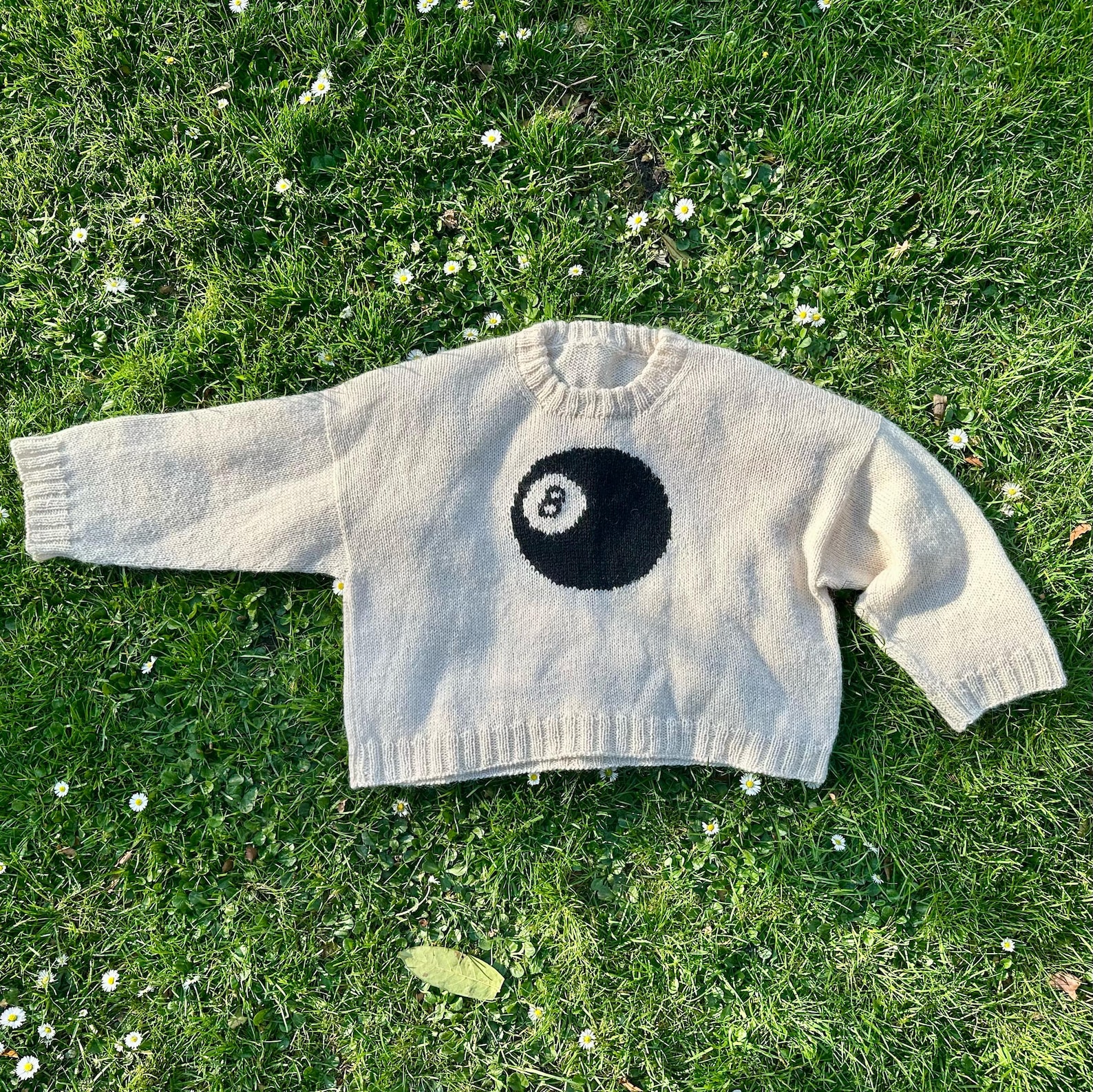 Too Cool for Pool Sweater Knitting Pattern (8-ball Graphic Sweater) - Etsy