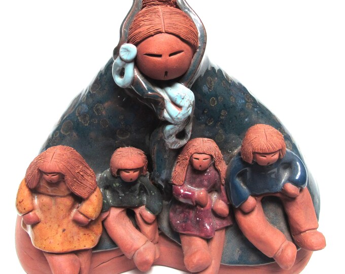 Vintage Esta Bain Art Pottery Storyteller Figure Native American - Etsy