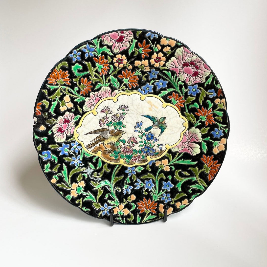 Longwy France Antique Ceramic Plate, Birds and Floral, Collectibles, 10 ...