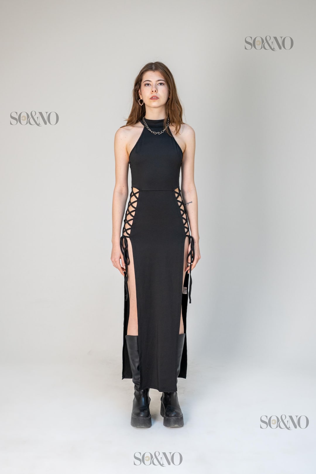 Rave Bodysuit,festival Outfit for Women,black Sleeveless Bodycon Maxi ...