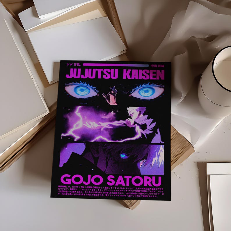 Jujutsu Kaisen Posters , Satoru Gojo, Manga Art Anime Wall Print ...