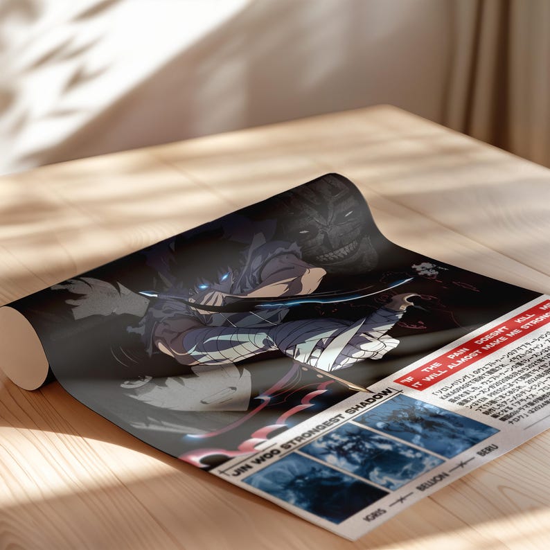 Solo Leveling Art Sung Jin-woo Poster Manhwa Art Print Anime Art Print ...