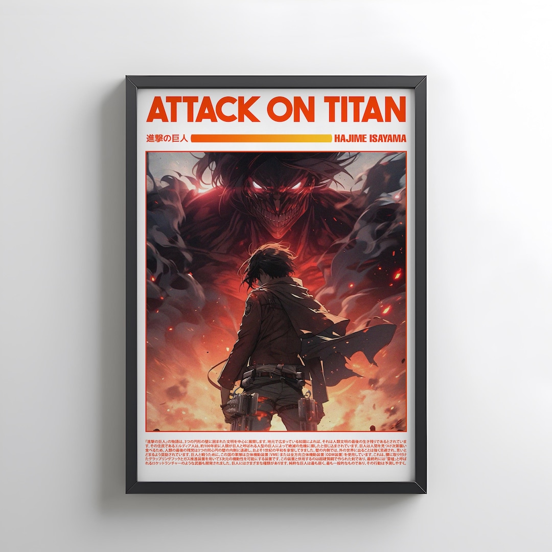 Attack on Titan Poster, Mikasa Ackerman, AOT Anime Digital Poster ...