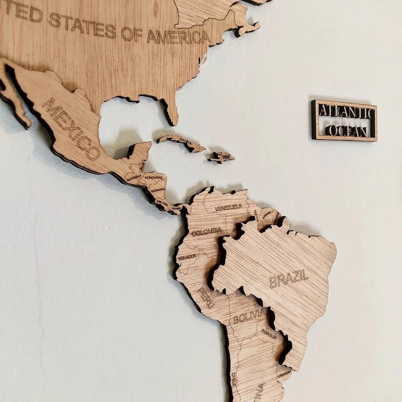 Laser cut file - Mapa mundi MultiLenguaje (Es-En-Fr-It) archivo SVG+DXF ...
