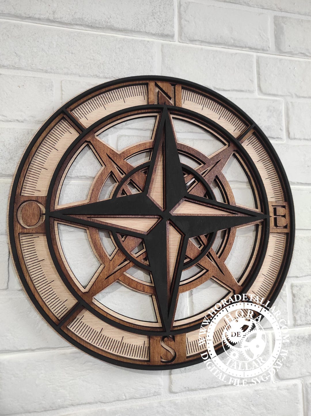 Laser Cut File - Compass Rose - SVG+DXF+AI Multilayer - Etsy UK
