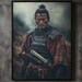 The Valiant Ronin Japanese Wall Art Samurai Wanderer Portrait Poster ...