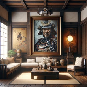 Stoic Samurai Warrior Portrait Majestic Japanese Shogun Poster Print - Etsy
