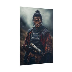 The Valiant Ronin Japanese Wall Art Samurai Wanderer Portrait Poster ...