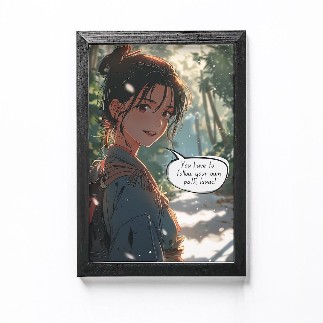 Personalized Anime Poster Print Custom Artwork - Inspirational Quote ...