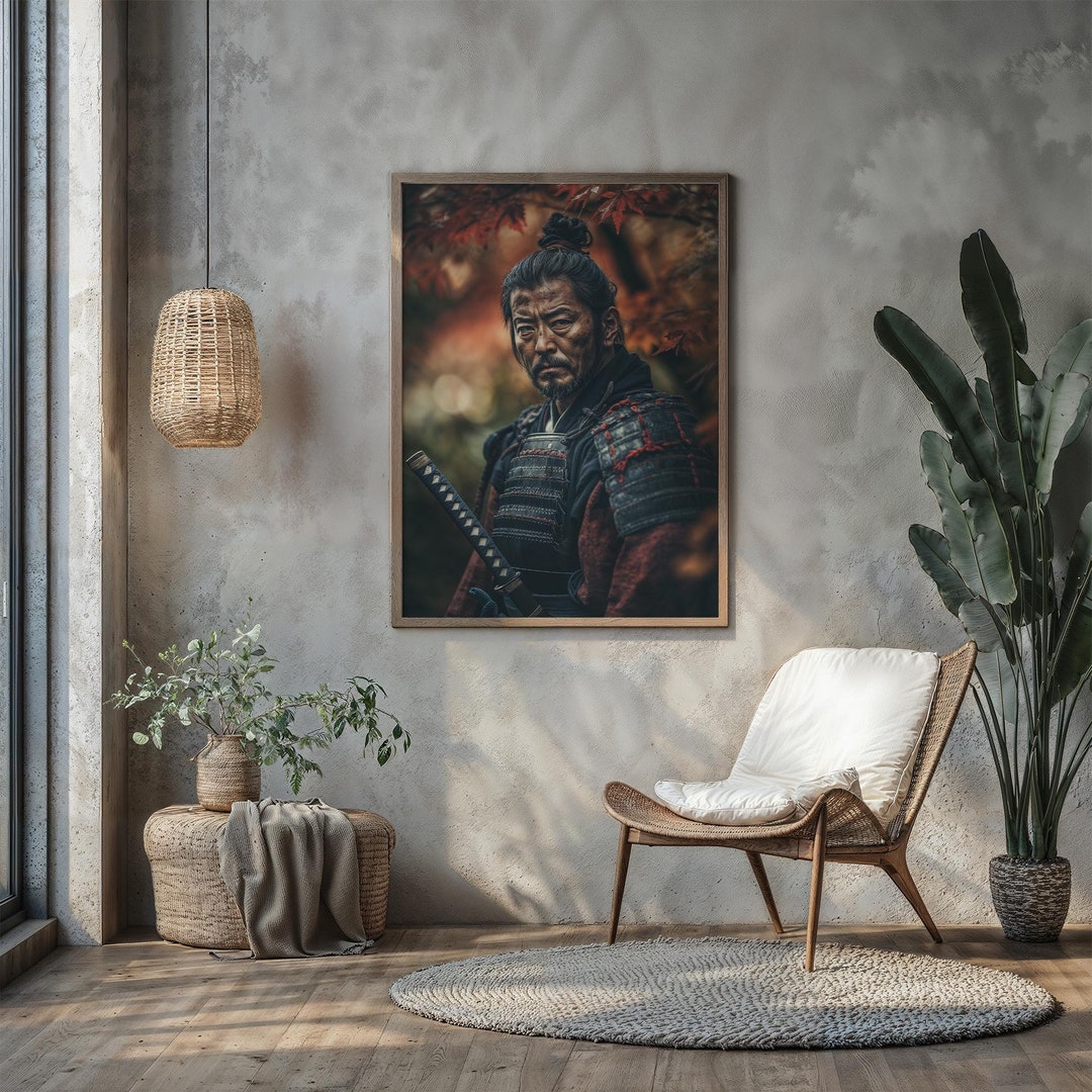The Loyal Retainer Japanese Wall Art Samurai Portrait Poster Print - Etsy