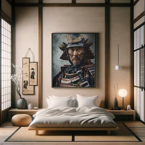 Stoic Samurai Warrior Portrait Majestic Japanese Shogun Poster Print - Etsy