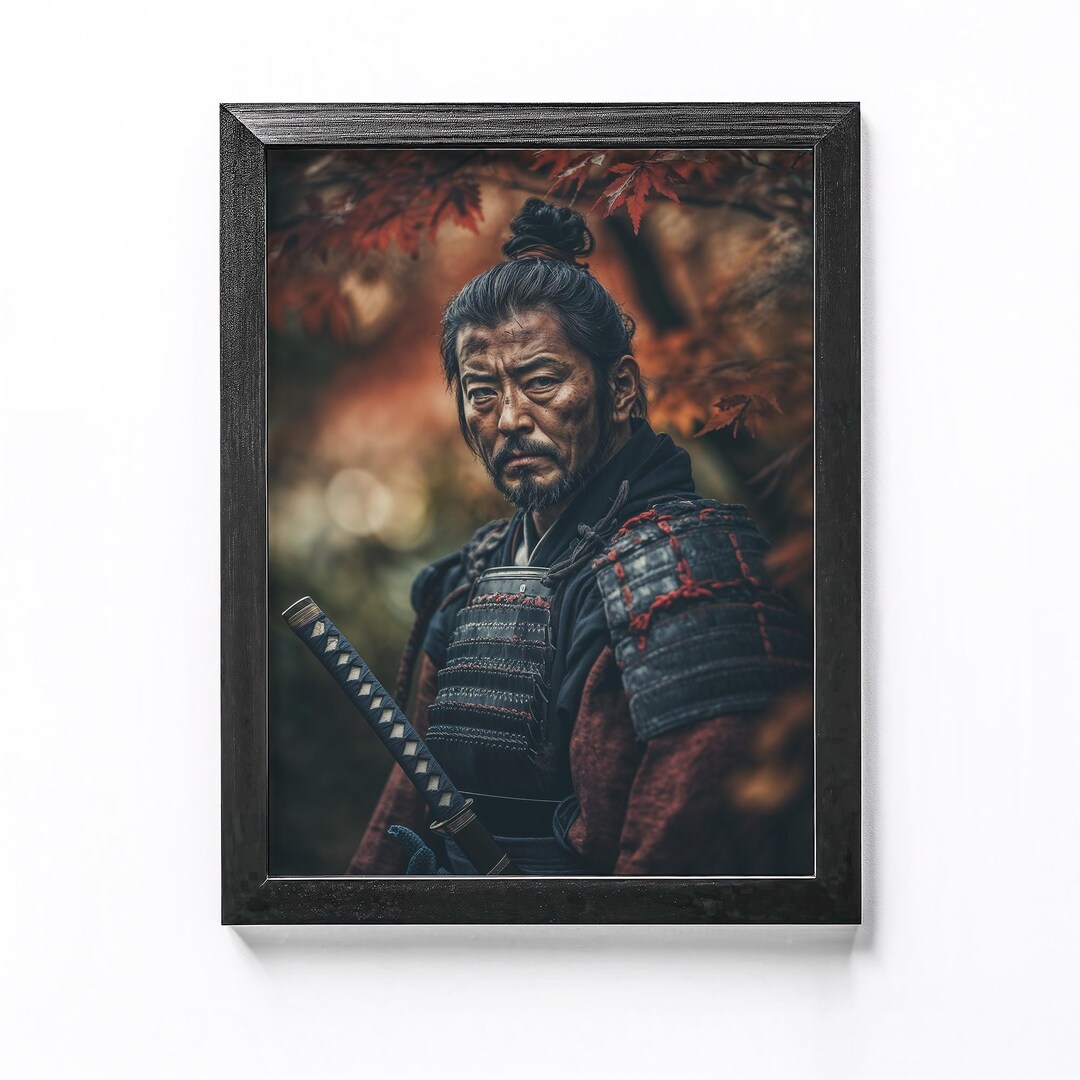 The Loyal Retainer Japanese Wall Art Samurai Portrait Poster Print - Etsy