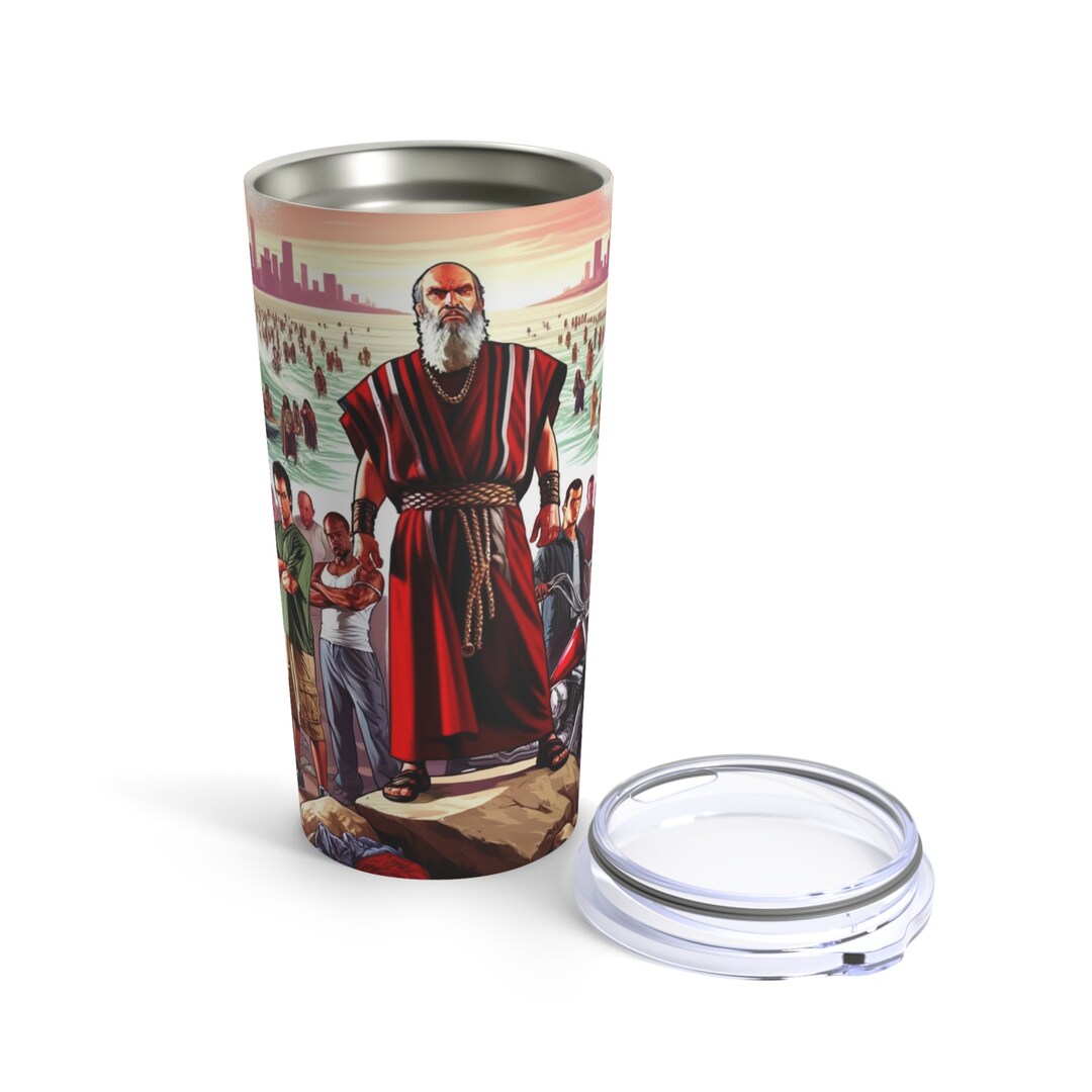 Exodus Bible Story Tumbler Gaming Style, 20oz - Drinking Mug With a Lid ...