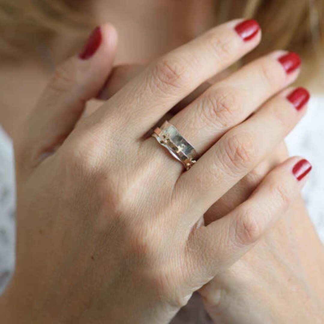 Star of David Spinner Ring - Sterling Silver Judaica Band, Fidget Ring ...