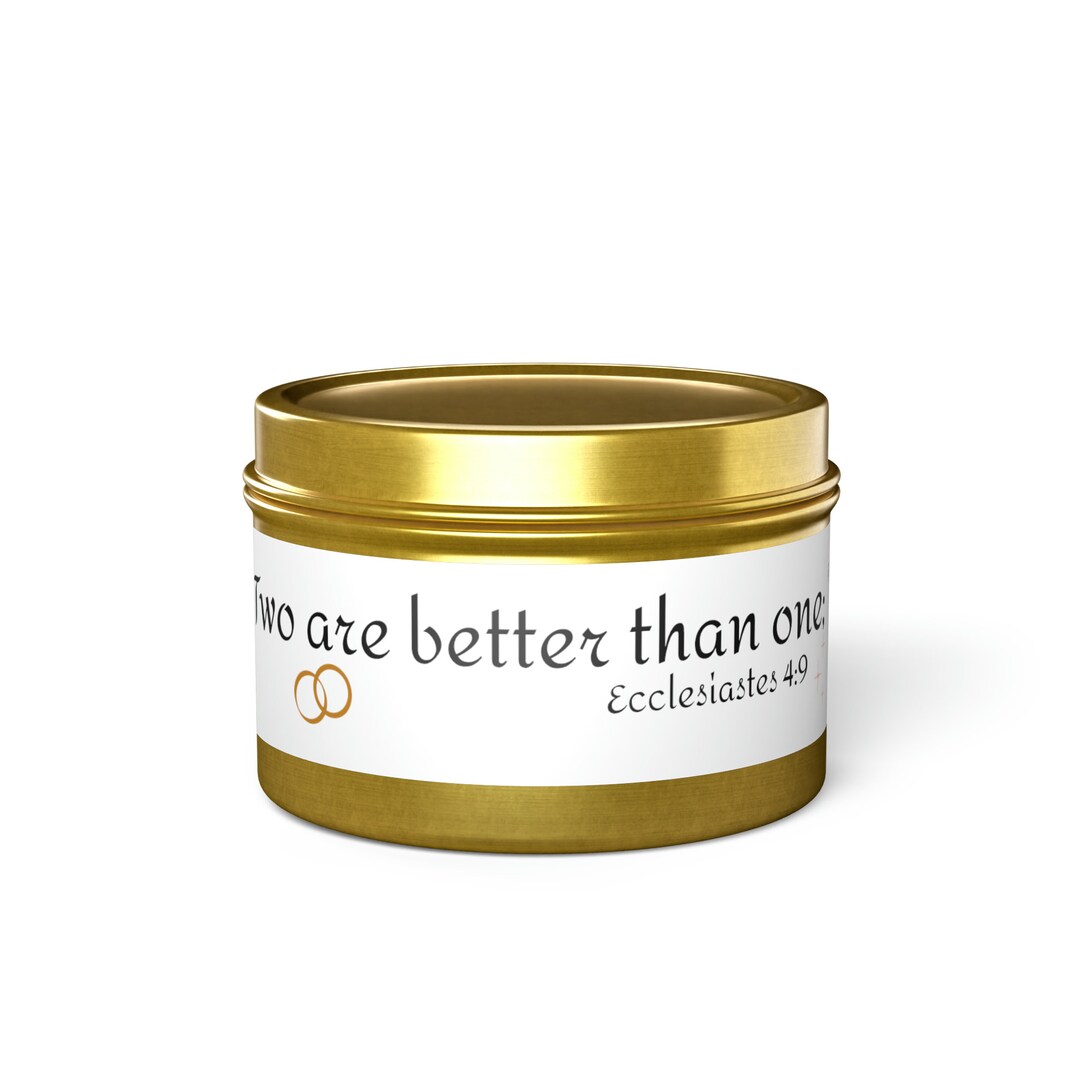 Bible Verse Tin Candle - Natural Coconut Soy Wax, Scented Candle ...
