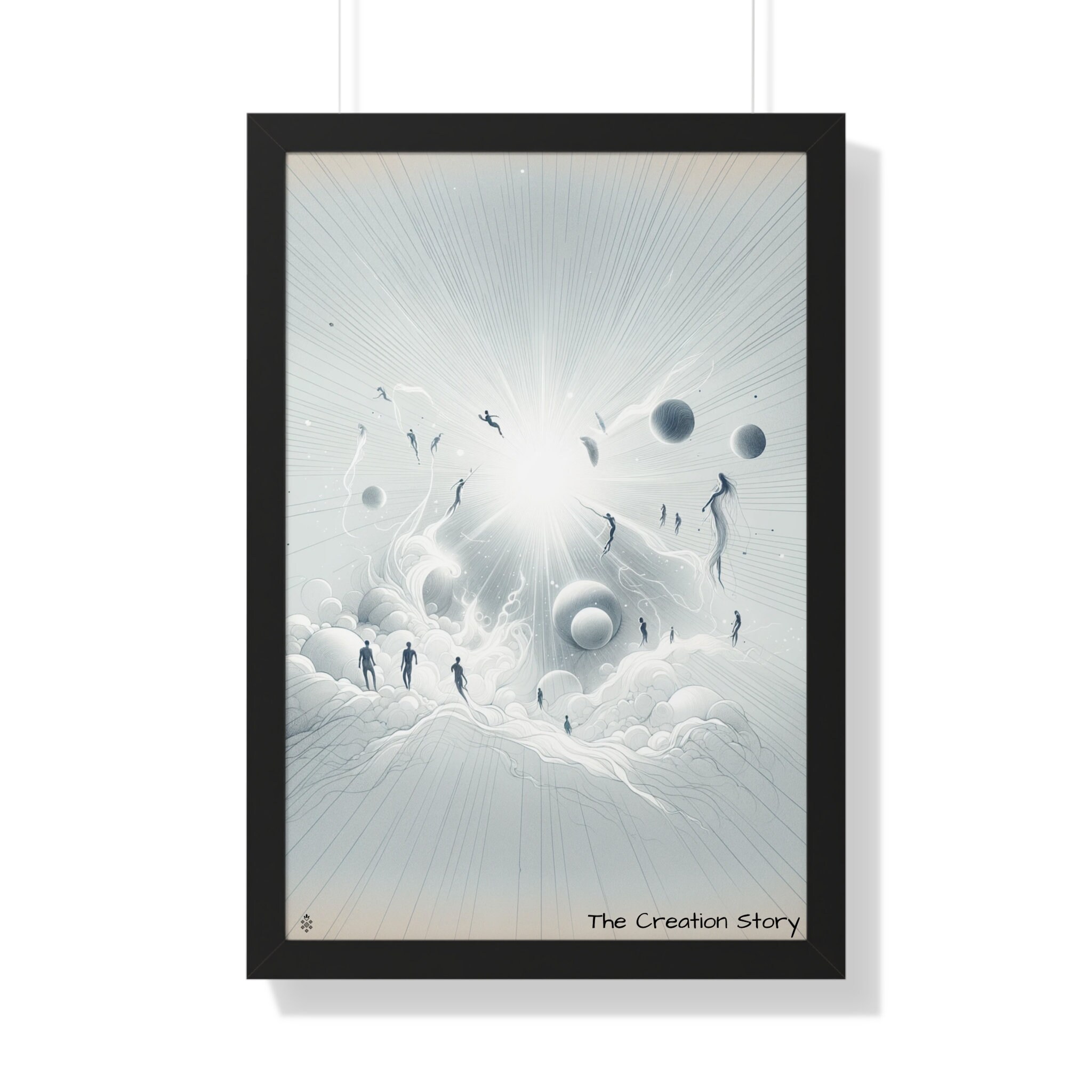 Creation Story Biblical Poster Modern Minimalist Biblical Illustration ...