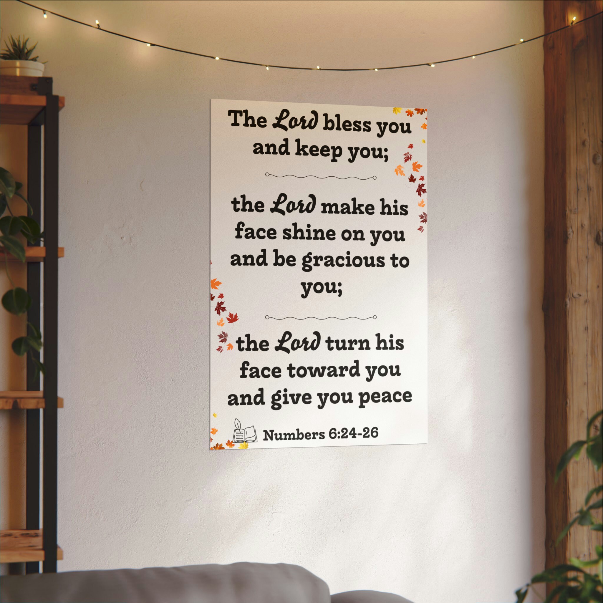 Priestly Blessing Biblical Poster Numbers 6:24-26 - Textured Watercolor ...