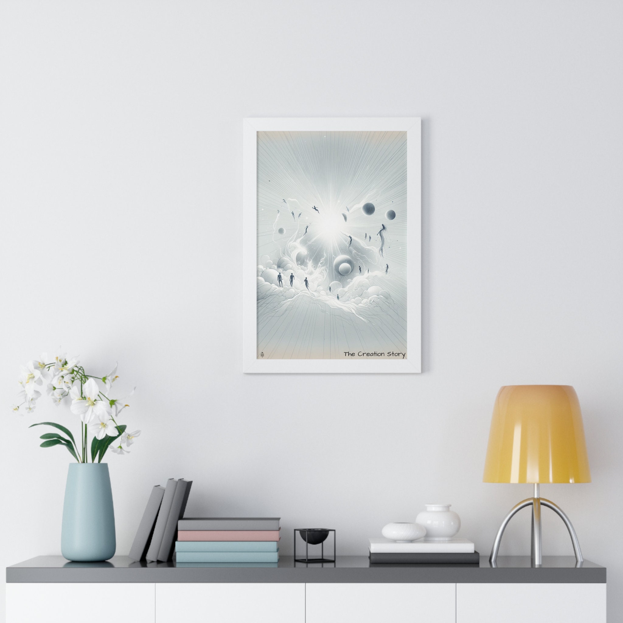 Creation Story Biblical Poster - Modern Minimalist Biblical ...