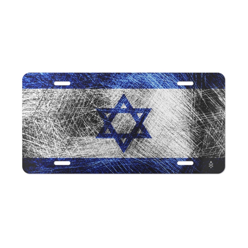 Israeli Flag Vanity License Plate - Support Israel - Israel Sign - Auto ...