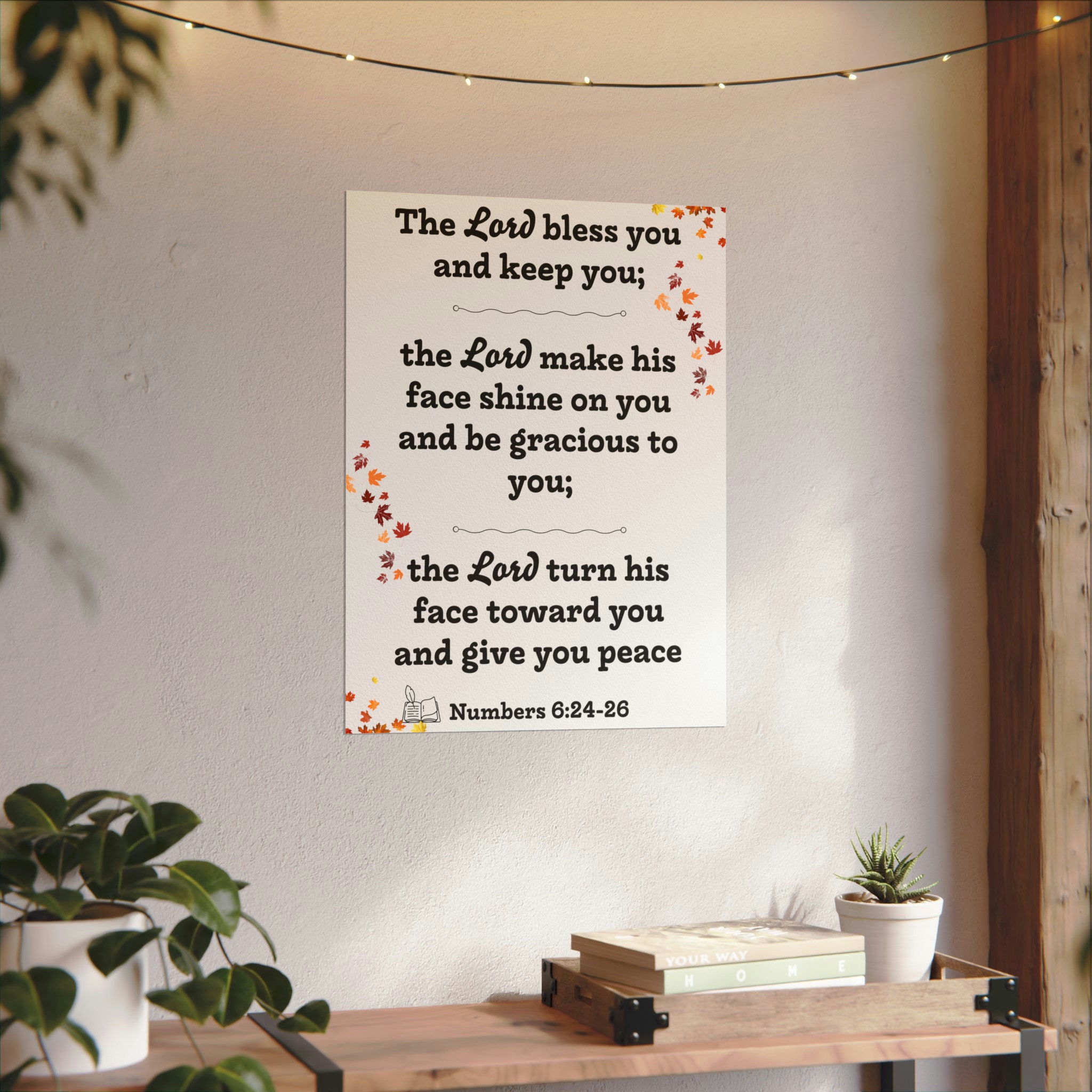 Priestly Blessing Biblical Poster Numbers 6:24-26 - Textured Watercolor ...
