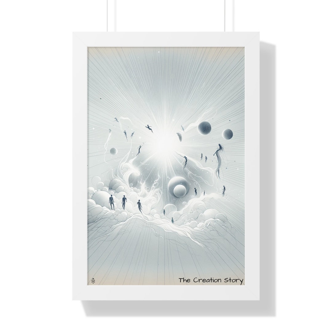 Creation Story Biblical Poster - Modern Minimalist Biblical ...