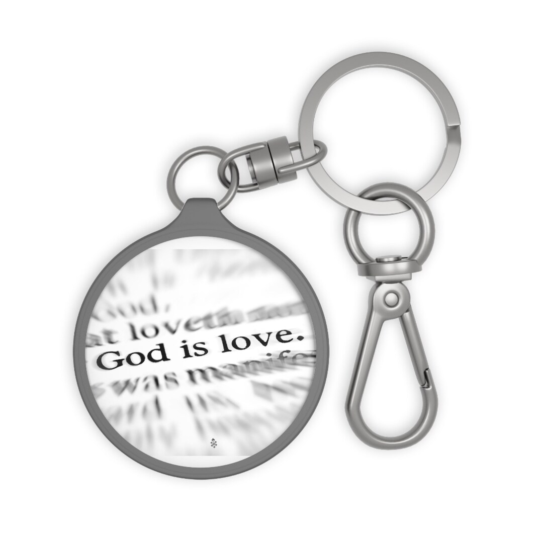 God is Love Bible Verse Keyring - Scripture Keychains Inspirational Tag ...