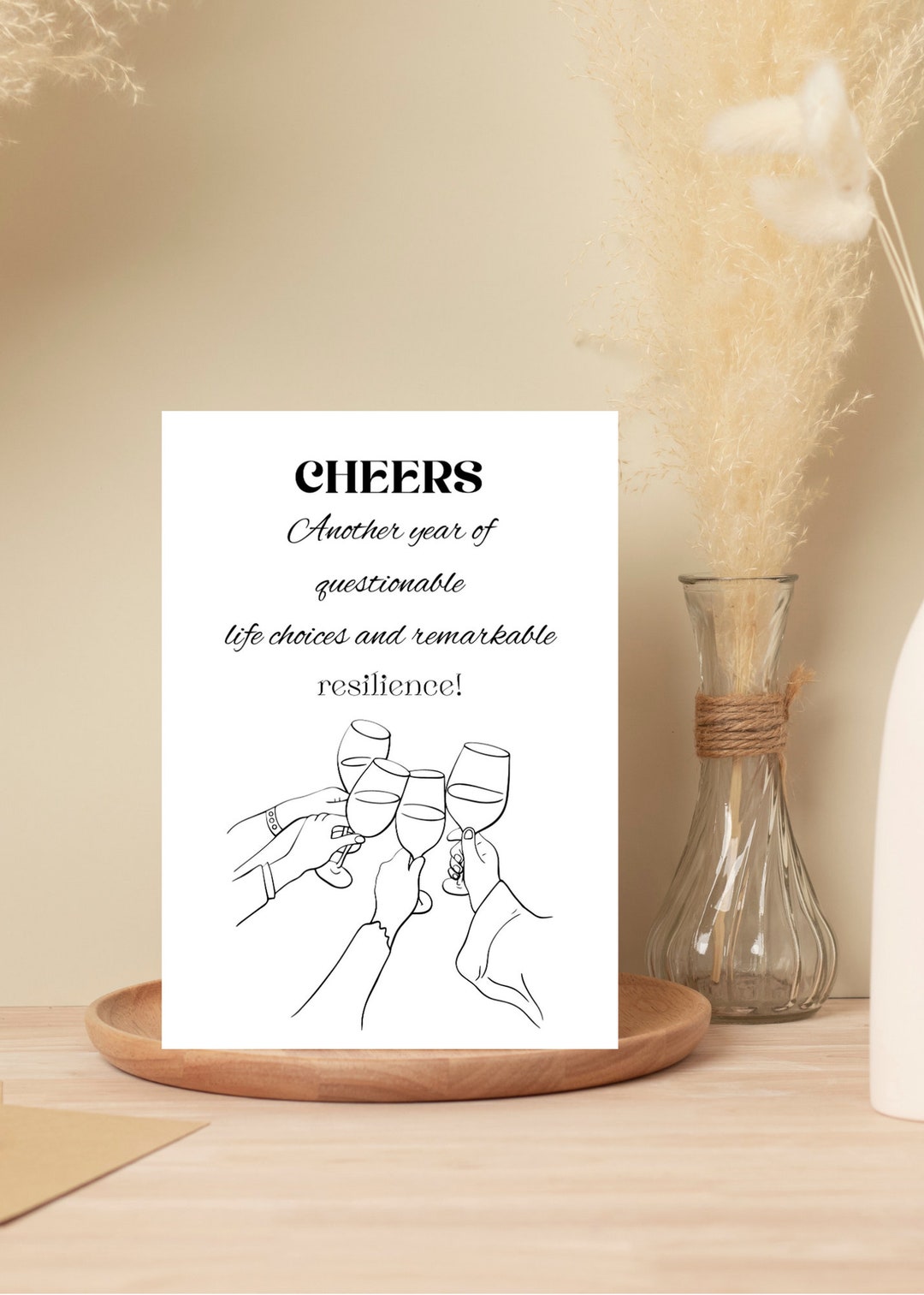 Printable Birthday Card, Celebrate in Style With Printable Cheers ...