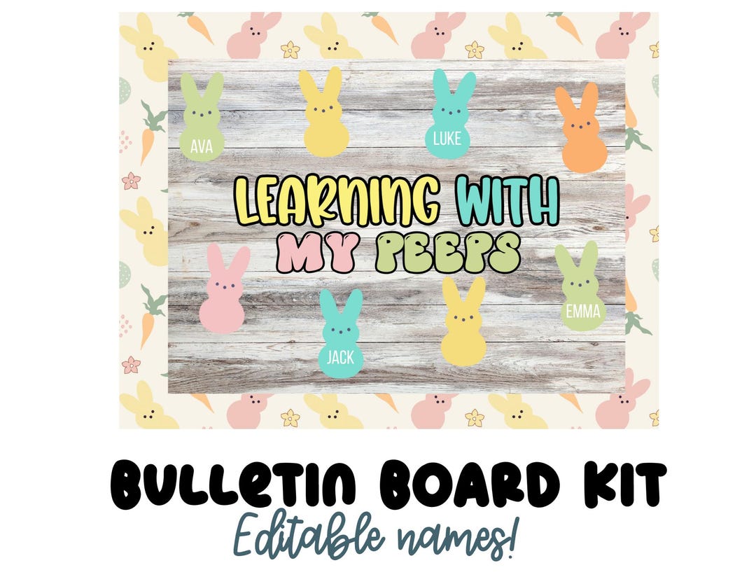 Learning With My Peeps - Groovy Spring or Easter Teacher Decor ...