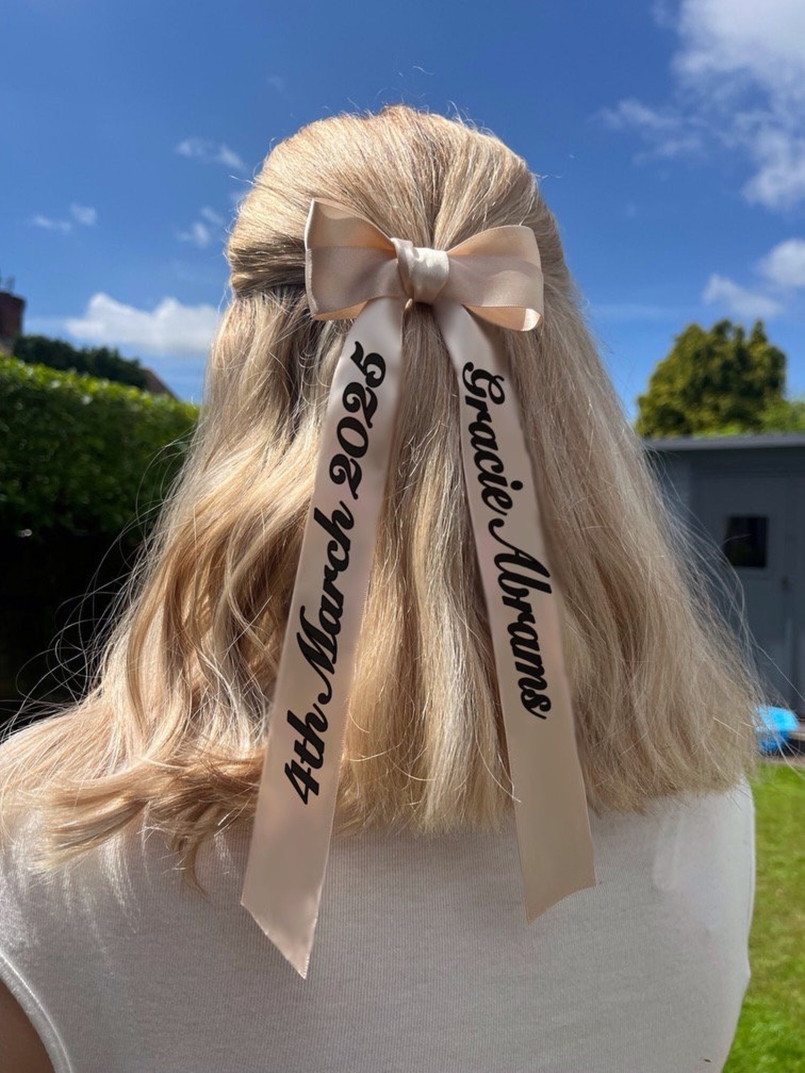 Customisable Gracie Abrams Concert Hair Bows - Etsy
