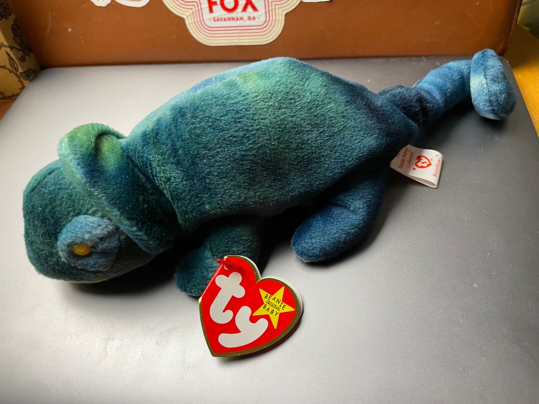 Rainbow the Chameleon Lizard Beanie Baby October 14, 1997 With Tag ...