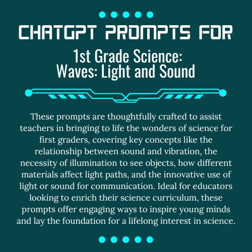 AI Prompts for 1st Grade Science Waves: Light and Sound - Etsy