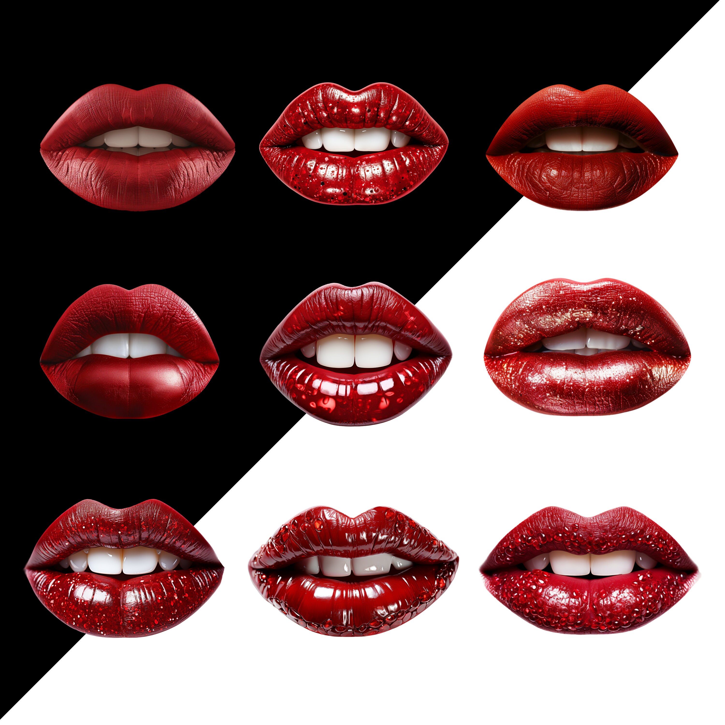 Lips RED, 20 PNG, Clipart/sticker_shiny, Glitter, Glimmer, Glam, Vouge ...