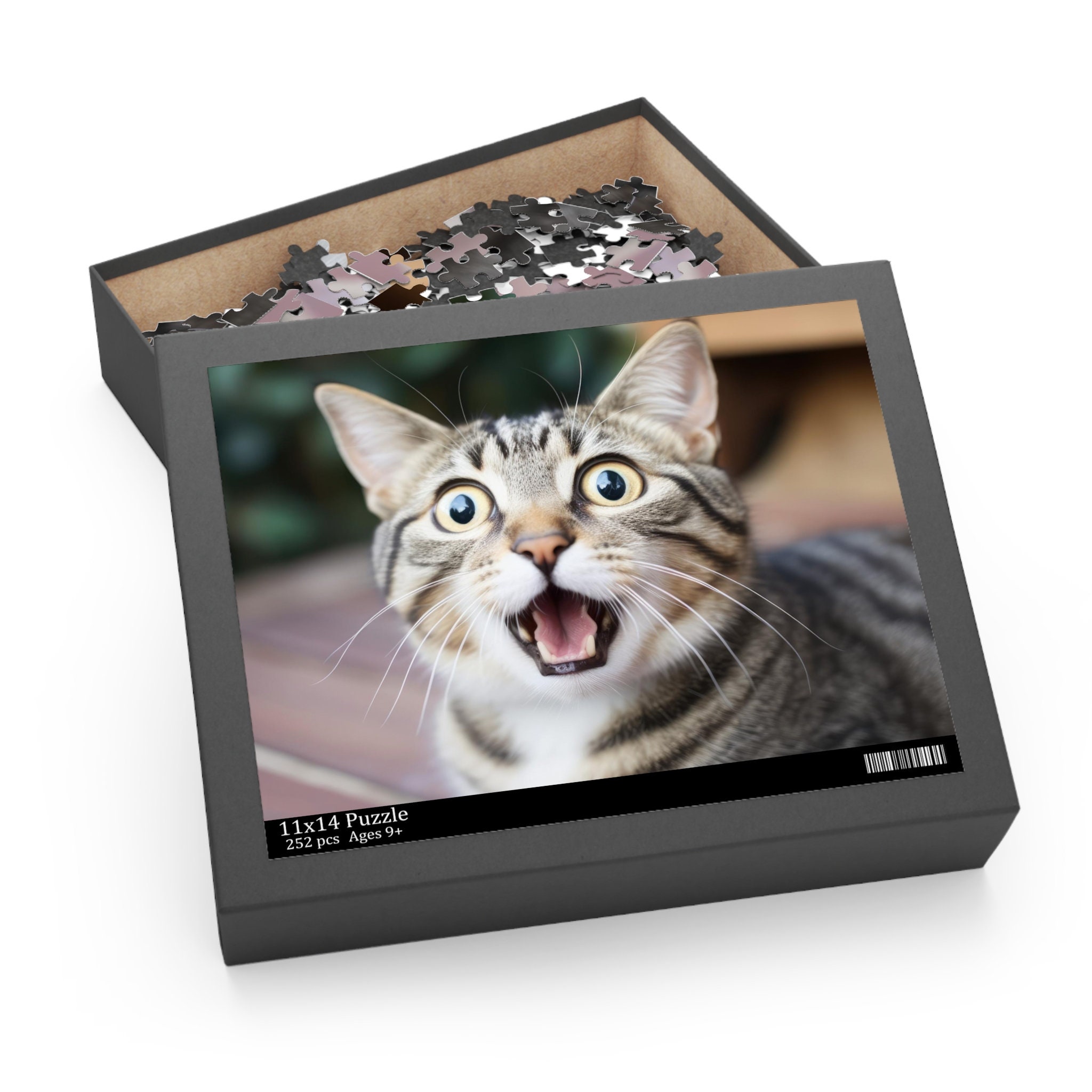 Funny Cat Surprised Meme, Puzzle Games for Creative Family Activities ...