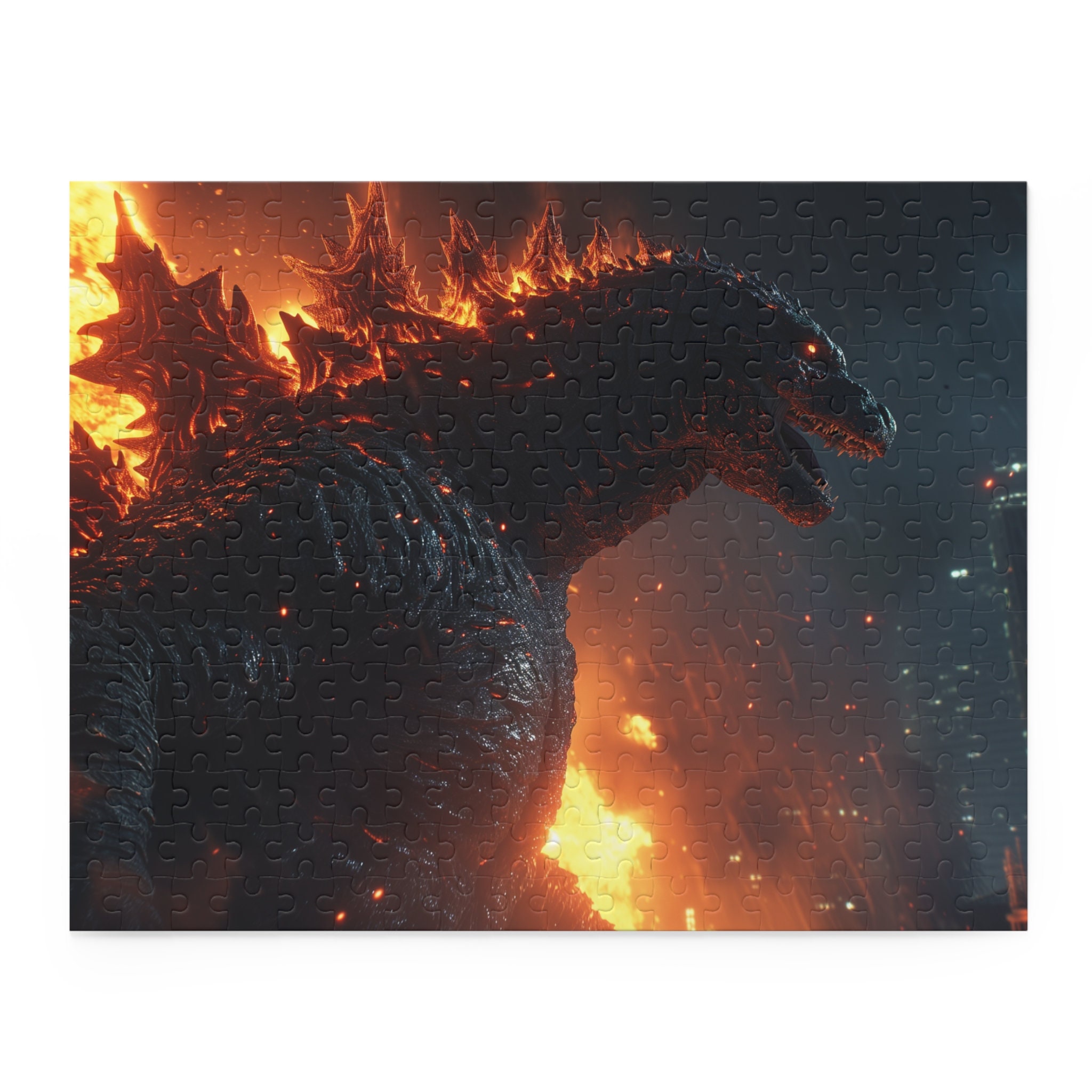 Godzilla Destroying Tokyo at Night, Puzzle Games for Creative Family ...