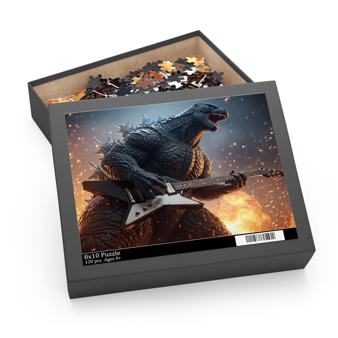 Rockstar Godzilla Puzzle | Monster Playing Guitar Jigsaw | Fun Kaiju ...