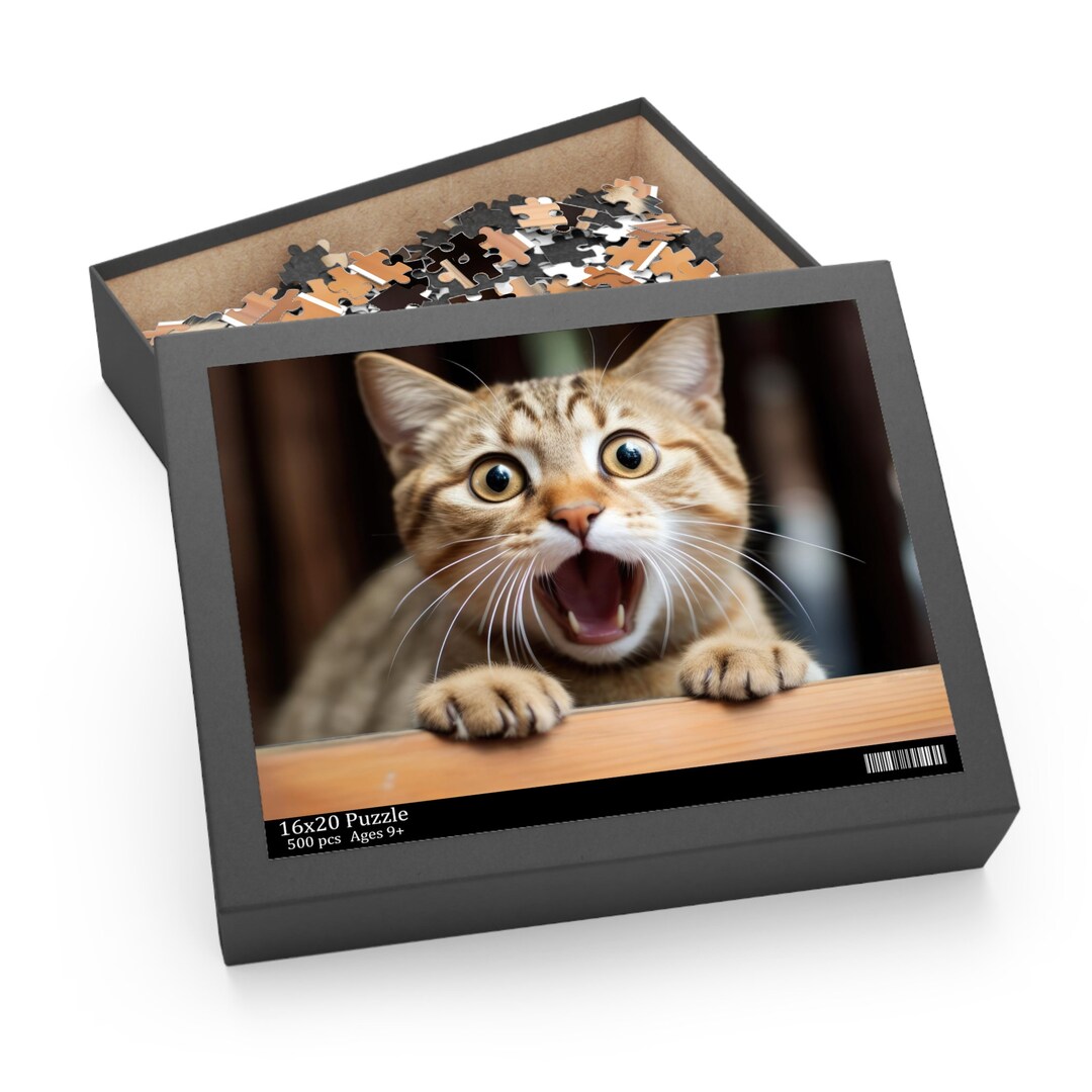 Funny Cat Surprised Meme, Puzzle Games for Creative Family Activities ...