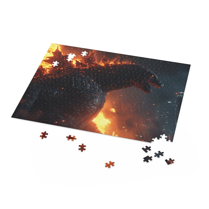 Godzilla Destroying Tokyo at Night, Puzzle Games for Creative Family ...