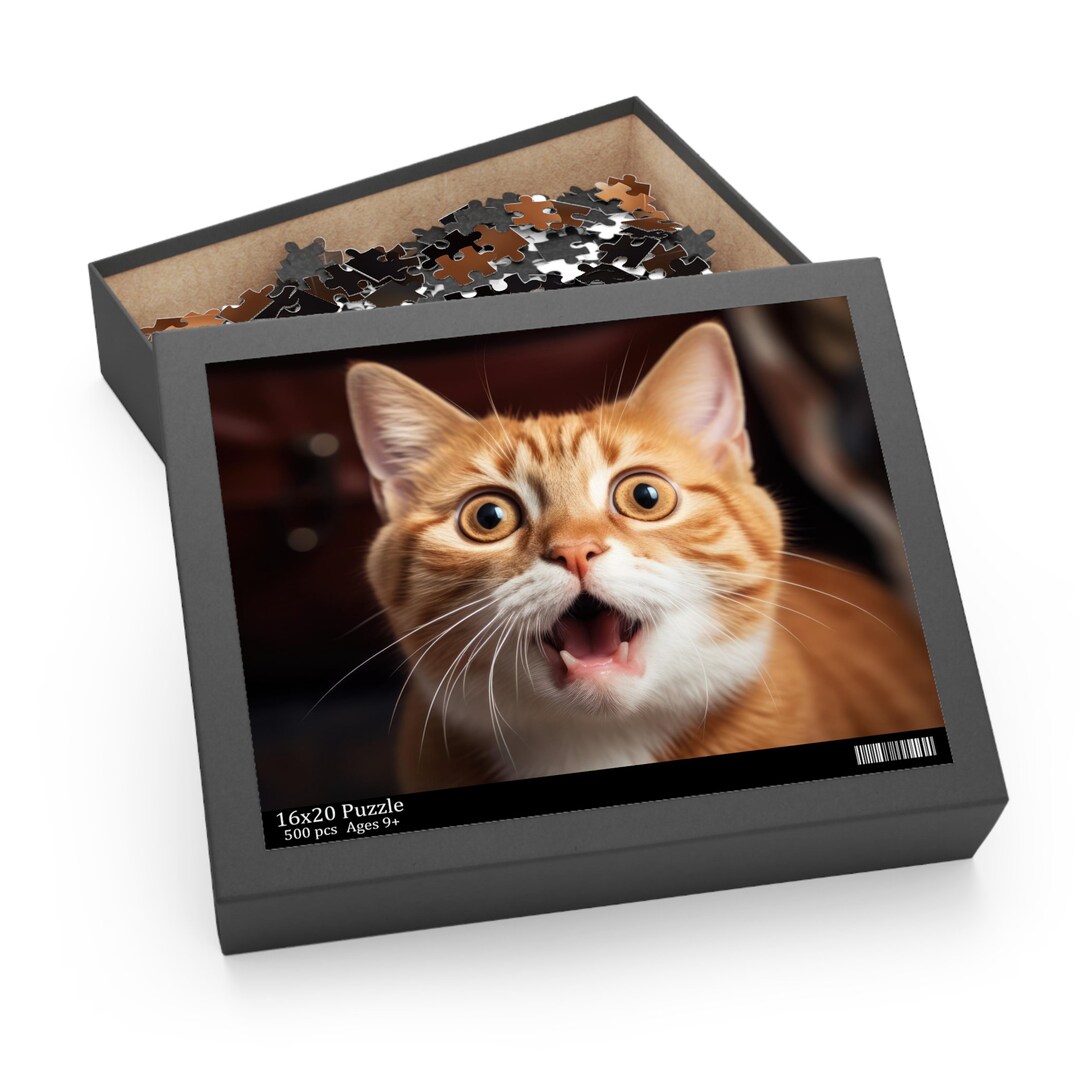 Funny Cat Surprised Meme, Puzzle Games for Creative Family Activities ...